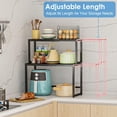 2 Pack Epandable Cabinet Countertop Shelves (Small + Large), Heavy Duty ...