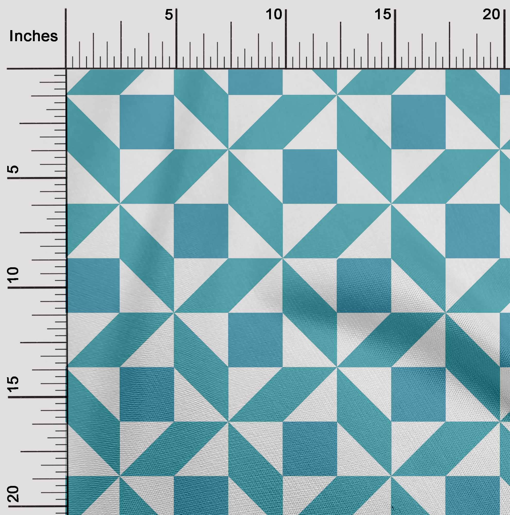 oneOone Silk Tabby Fabric Triangle|Parallelogram & Square Geometric ...