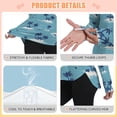 Blue Palm Tree Women UPF 50+ UV Shirts Long Sleeve with Thumb Holes ...