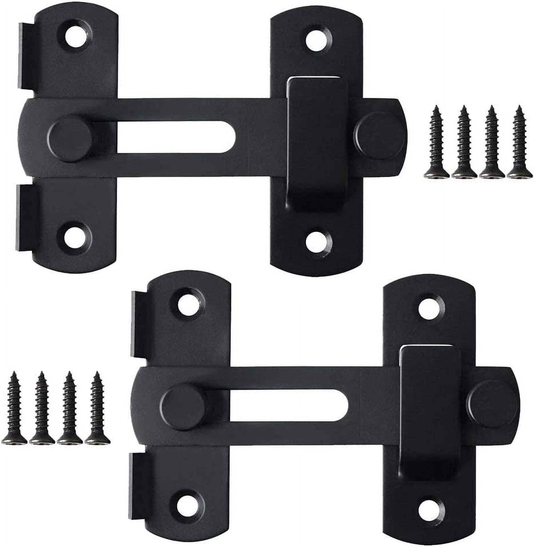 Pestillos de puerta con pestillo abatible negro Uspacific de acero ...