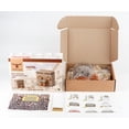 Mini bricks construction set Hotel 400 pcs. Glue included. White ...