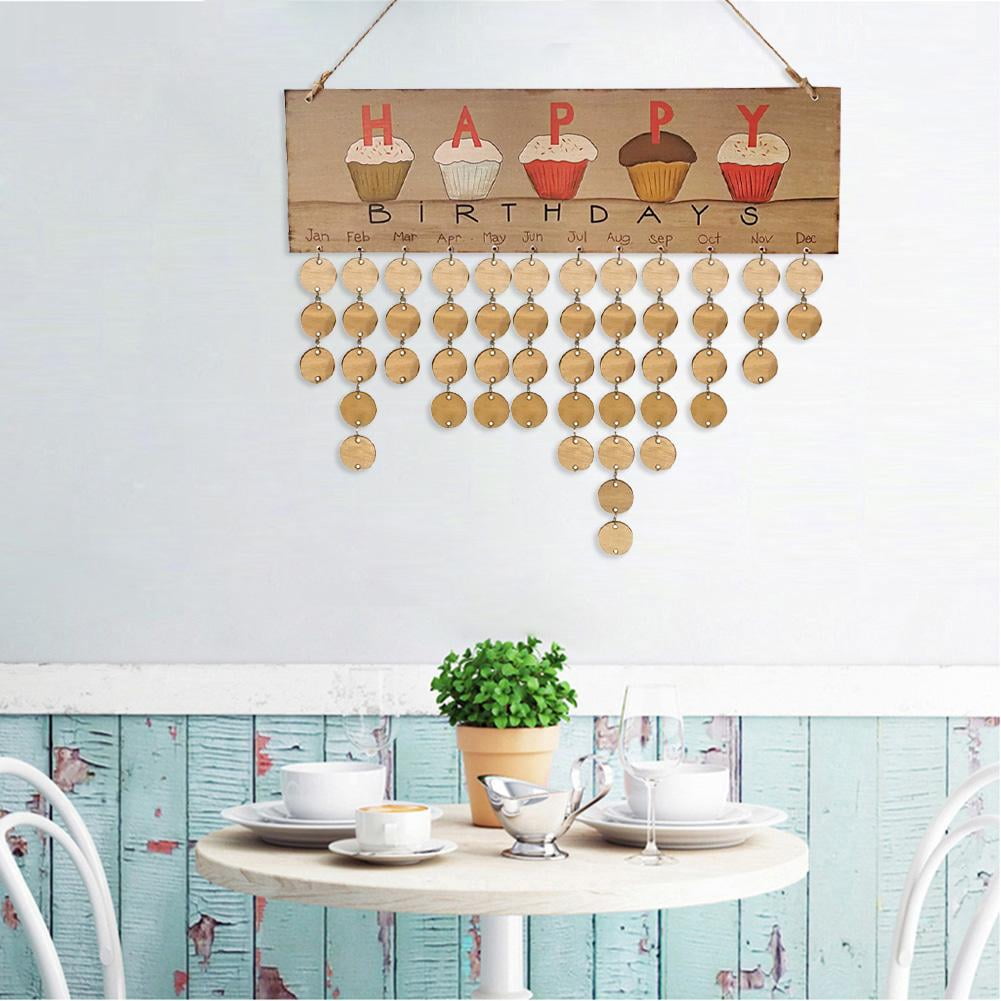 Letrero de recordatorio de feliz cumpleaños de madera Tablero de ...