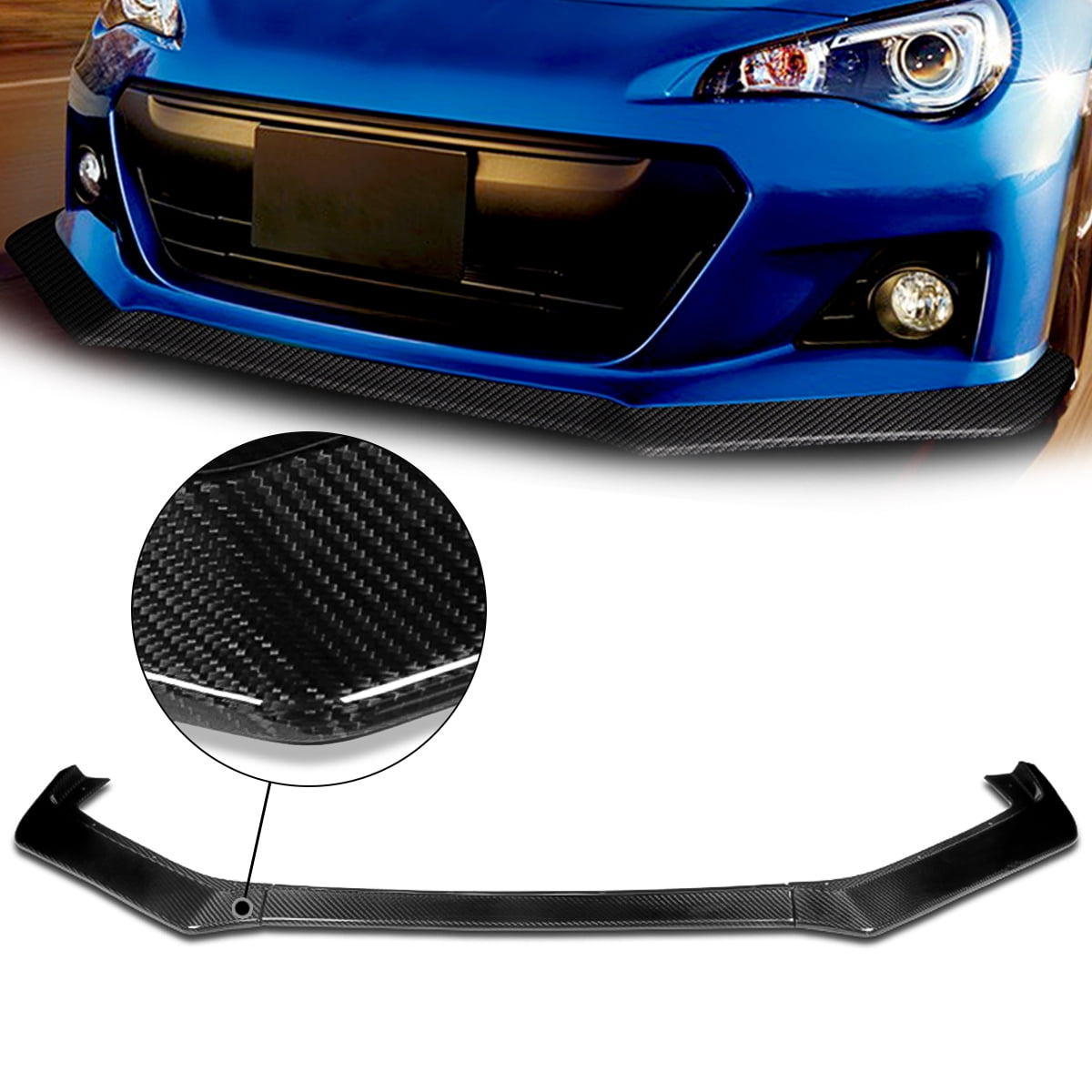 DNA Motoring 2-PU-697-R-RCF For 2013-2016 Subaru BRZ Gloss Black Carbon ...