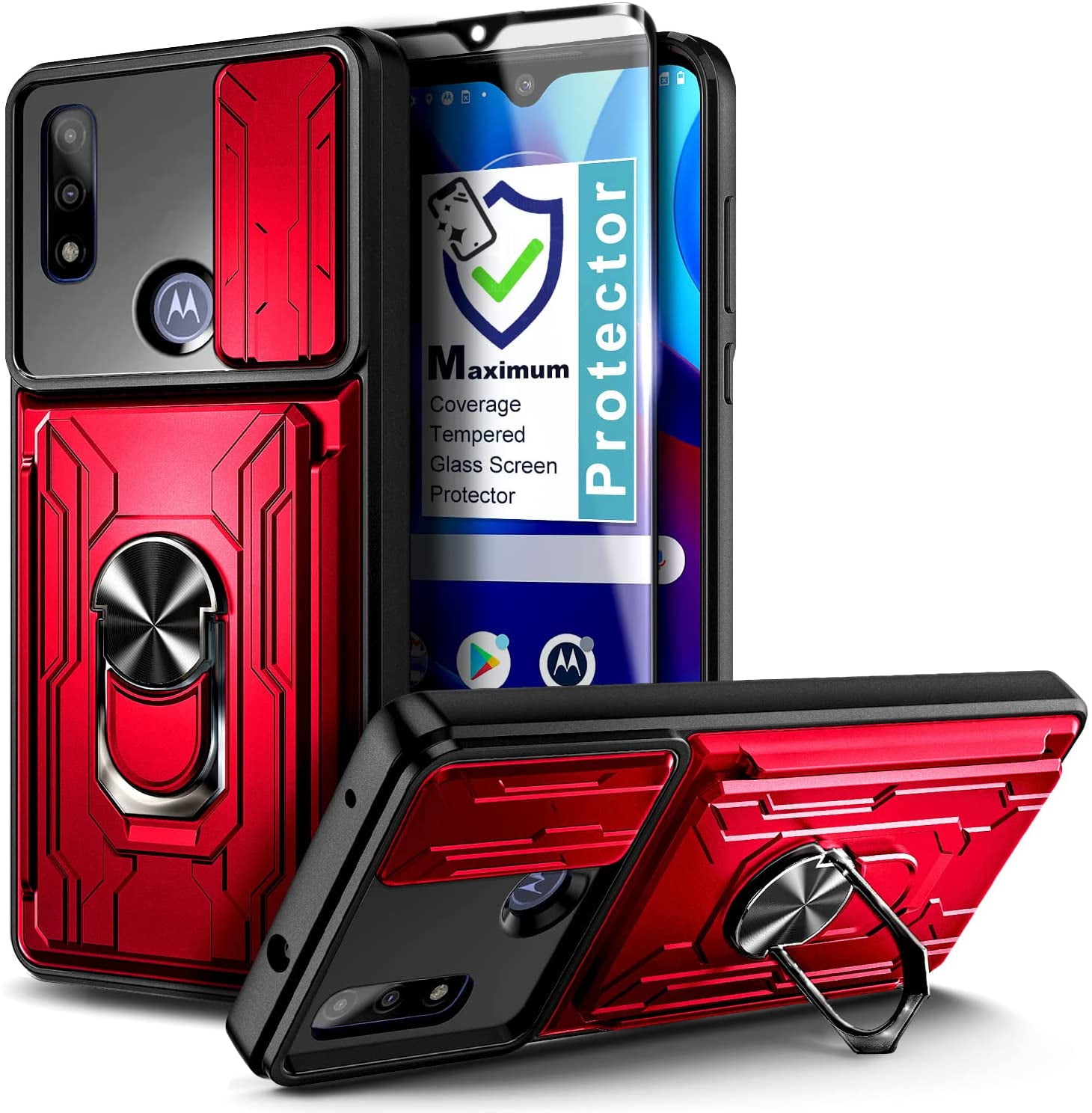 Nagebee Case for Motorola Moto G Pure (2021) with Tempered Glass Screen ...