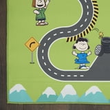 Snoopy Peanuts Race Track Cars Machine Washable Kids Area Rug - 3'3" x ...