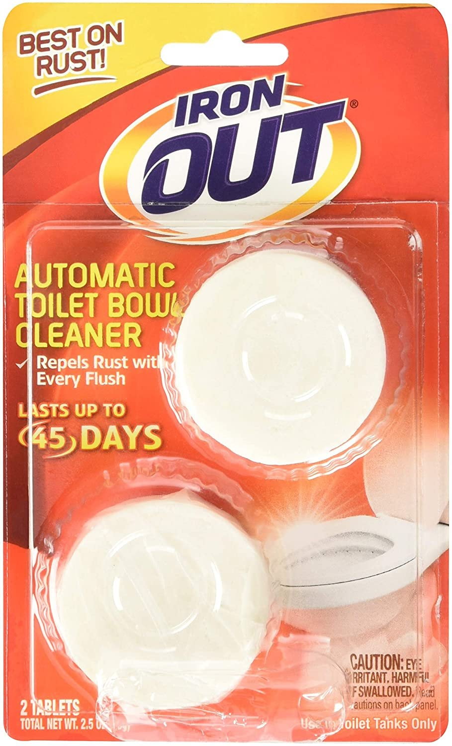 Summit Brands Iron Out AT12T Iron Out Automatic Toilet Bowl Cleaner ...
