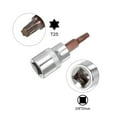 Uxcell T25 Torx Bit Socket, 3/8" Square Drive 1.89" Length with Hex ...