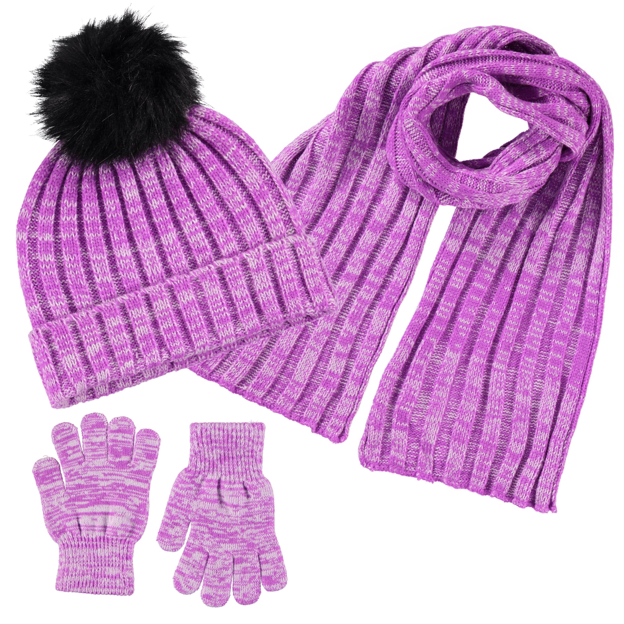 Swak Girls Hat,Scarf & Glove Set-Kids Cold Weather Winter Accessories ...
