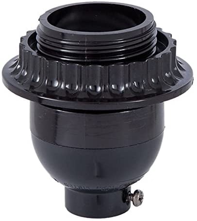B&P Lamp® Short Keyless Phenolic Socket, Med. Base, has threaded shell ...