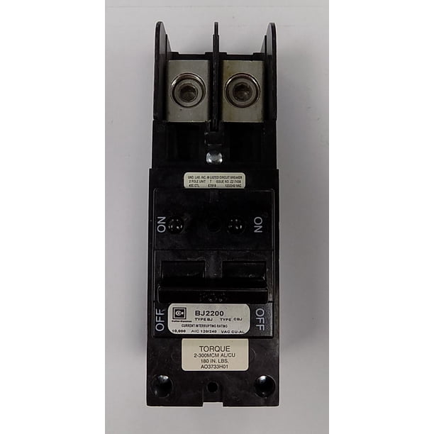 BJ2150 PLUG-ON CIRCUIT BREAKER - TYPE BJ 1-INCH PLUG-ON MAIN BREAKERS ...