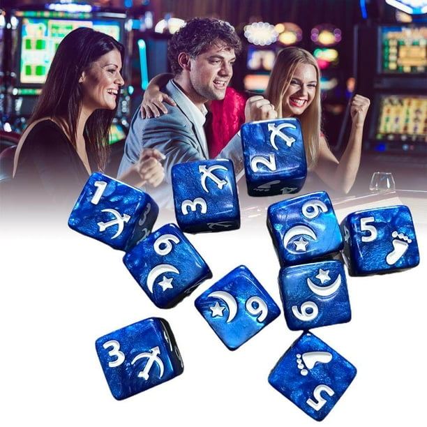 10 Pcs 6 Sided 16mm Dice Game Dice Round Corner Dice Playing Table ...
