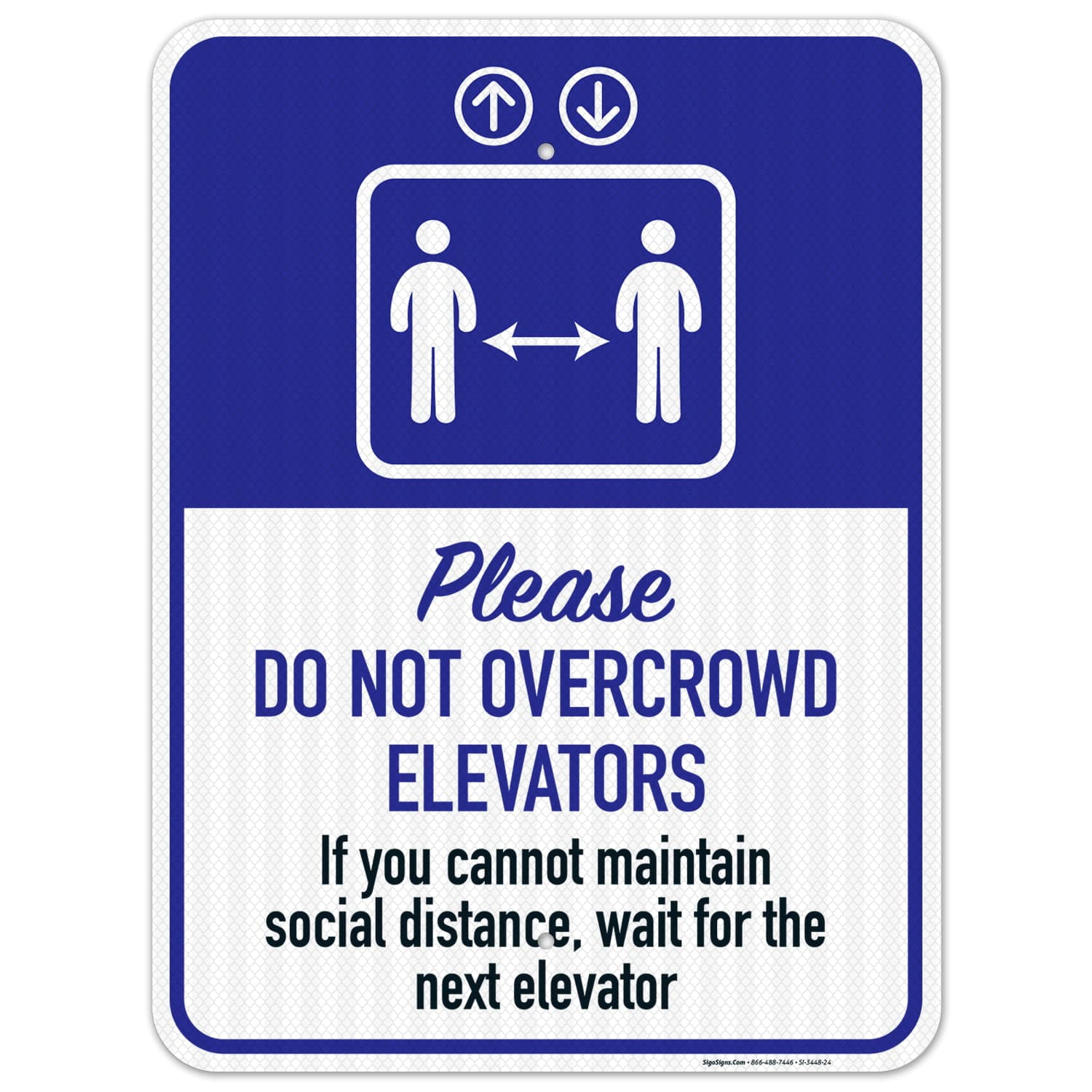Social Distancing Elevator Sign, Please Do Not Over Crowd Elevators ...