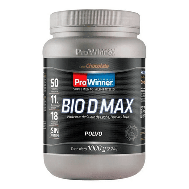 Suplemento BIO D MAX Polvo Sabor Chocolate (1 Kg) ProWinner PW-1205 ...