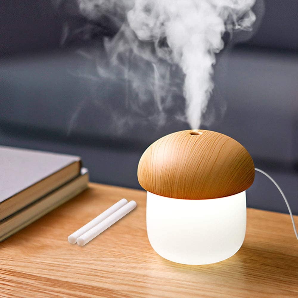 Small Cute Mushroom Humidifier, 250 ml Portable Mini USB Humidifier ...