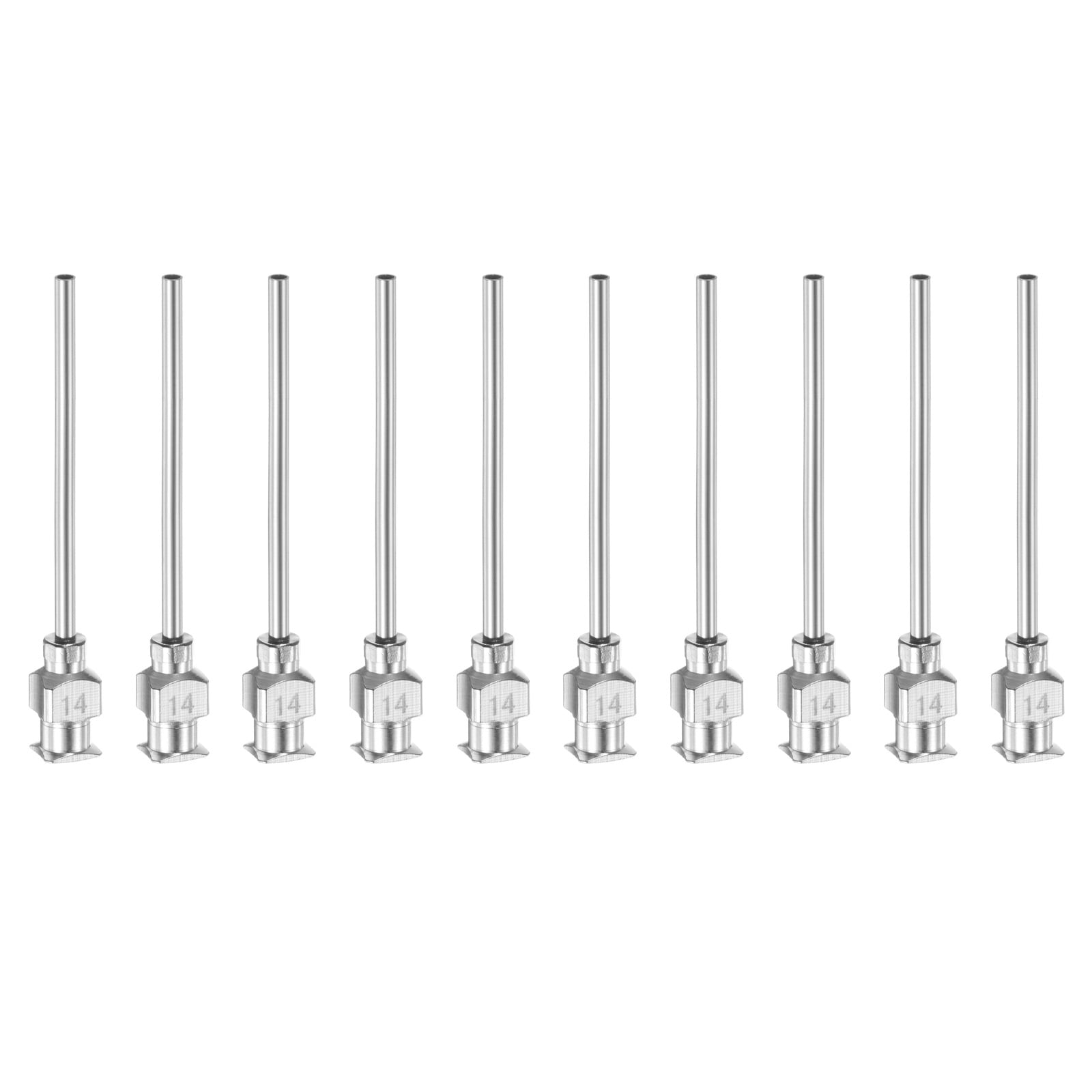 Uxcell 10Pack 14G Stainless Steel Dispensing Needles, 1 1/2" Glue ...