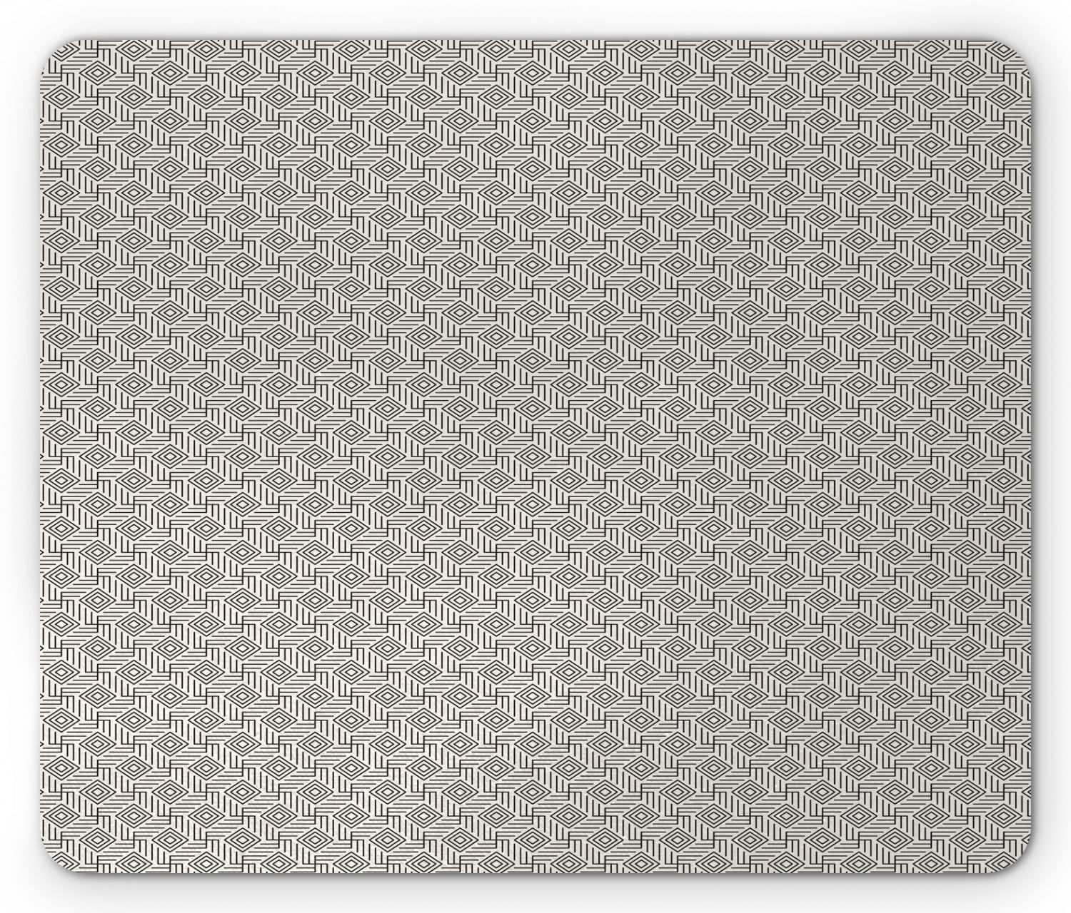 Geometric Rhombus Mouse Pad, Modern Abstract Grid with Crossing ...