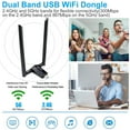 TSV 1200Mbps USB WiFi Adapter, Dual Band for Desktop PC, Supports ...