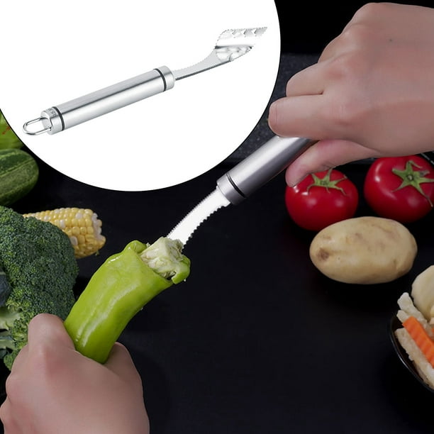 Core Remover 304 Stainless Steel Bitter Gourd Pepper Corer Fruit Coring ...