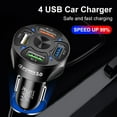4 USB Port 12-24V Fast 7A QC3.0 Car Charger Cigarette Lighter Socket ...