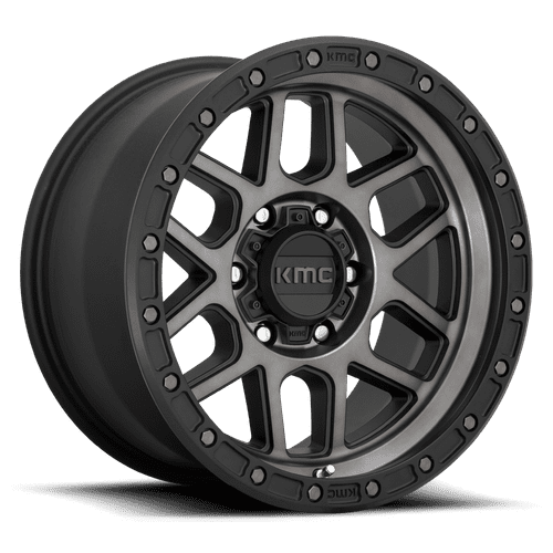 KMC Aluminum Rim KM544 MESA 17X9in Satin Black with Gray Tint Finish ...