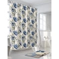 Blue Peony Flower Shower Curtain 66"W x 72"L Elegant Spring Floral ...