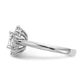 Solid 14k White Gold Oval Halo Engagement Diamond Side-Stones with CZ ...
