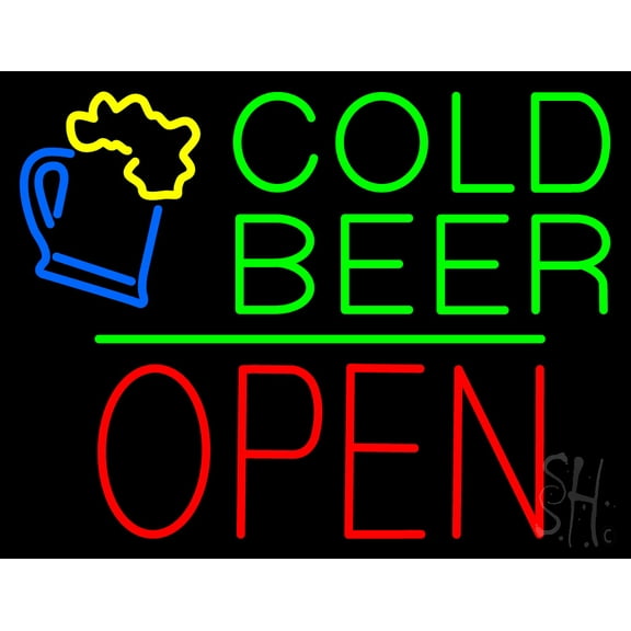 No Waiting Block Open Green Line LED Neon Sign 24 x 31 - inches, Clear ...