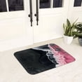 Nelaau Pink White Ocean Waves Print Flannel Anti-slip Floor Mat 16x24in ...