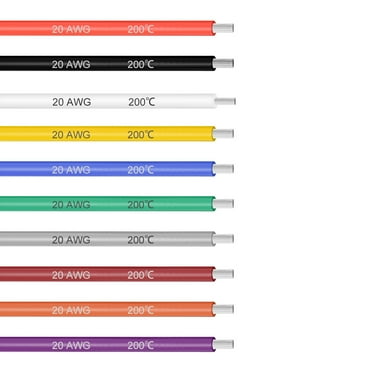 Electronix Express 20 Gauge Solid Copper Hook Up Wire Kit, 6 Colored ...