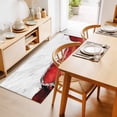 Abstract Red White Marble Texture Rectangle Rug 2'x6' Vintage Waves ...
