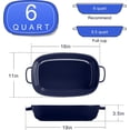 6 Quart Large Rectangular Ceramic Baking Dish, 16x11 Inch Non-Toxic ...