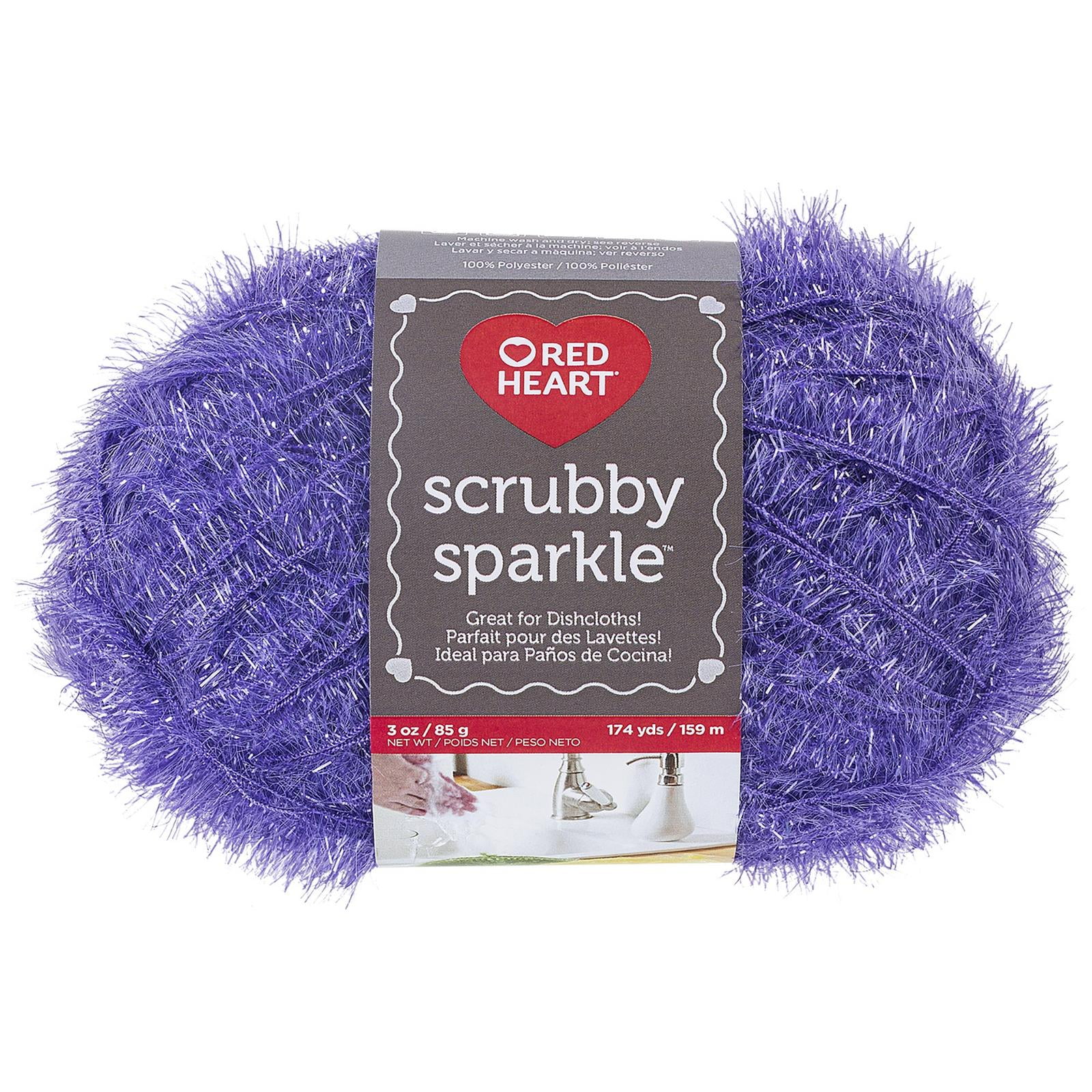 Click here for Red Heart Scrubby Sparkle #4 Worsted (Medium) Poly... prices
