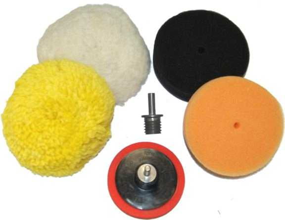 3" Buffing Pad Kit, 4 Buff Polishing Pads, Polisher Backing Plate ...