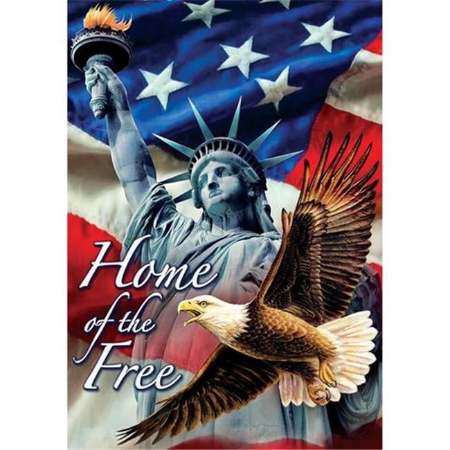 Custom Decor 3087FL Home of the Free Double Sided House Flag - Walmart ...