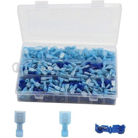 Sepeda 300PCS Wire Terminal Connector, Male Female Fully Insulated Wire ...