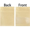 100pcs 100 Pack Clear Window Brown Kraft Paper for Zip Seed Packets ...