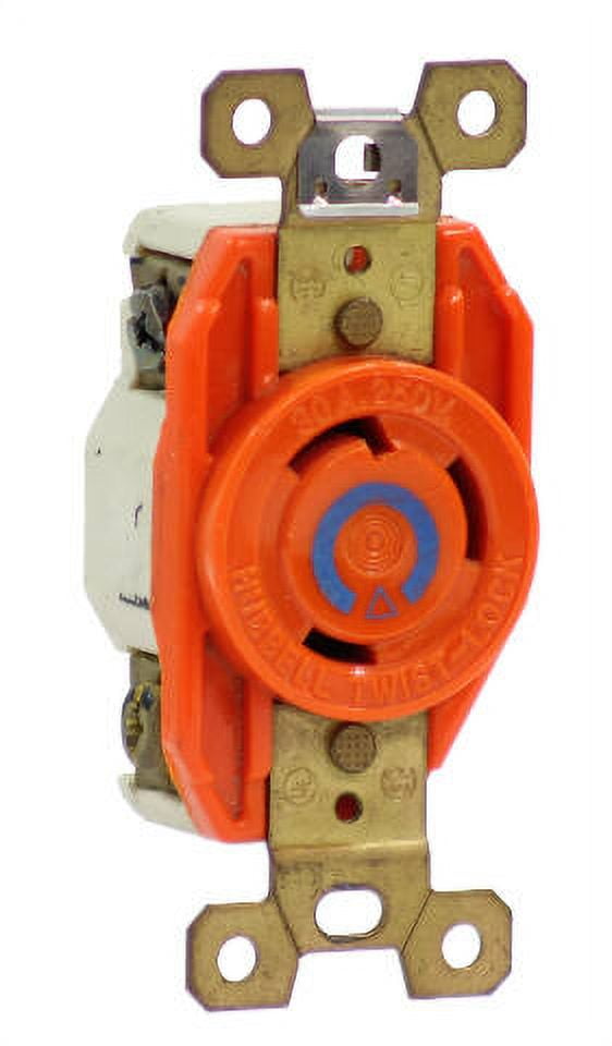 Hubbell IG2610 Locking Receptacle 30A 125V, 2-Pole 3-Wire Grounding, L5 ...