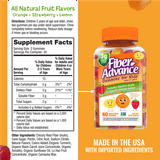 Fiber Advance Kids Digestive Health Fiber Supplement Gummies, Natural ...