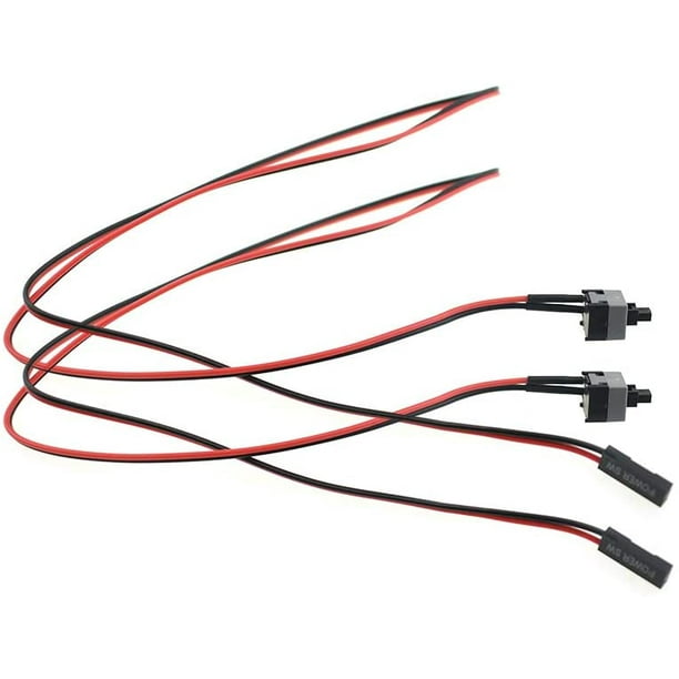 PC Power Switch Cable 2Pin ATX ON/Off Reset Push Button Wire Cord ...
