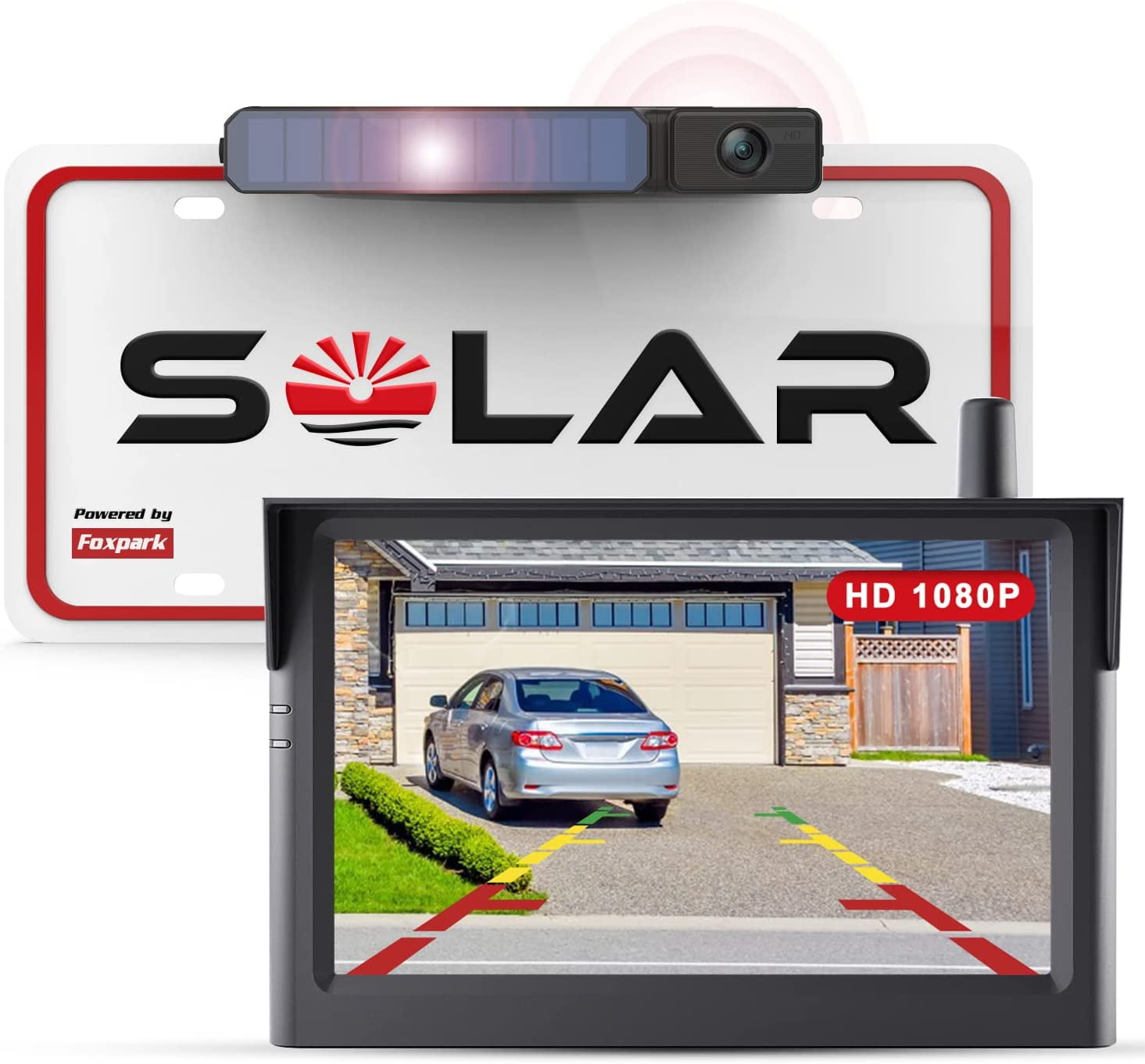 Foxpark Solar RV Wireless Backup Camera 5" Monitor Rear View Camera 2 ...