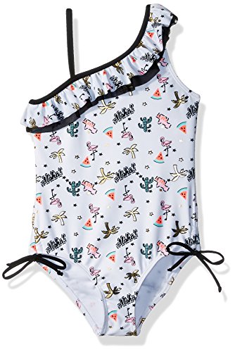 Limited Too Girls' Little 1pc Printed Swimsuit with Ruffles, Summer Fun ...