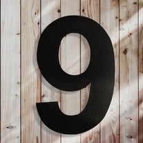 6 Inch Floating House Number 9 Black Stainless Steel Metal Modern Anti ...