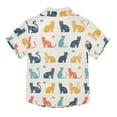 Dailycode Small Short Sleeve Button Down Shirts Various Pose Cats ...