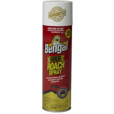 Bengal Gold Roach Spray, Odorless Stain-Free Dry Aerosol Killer Spray ...