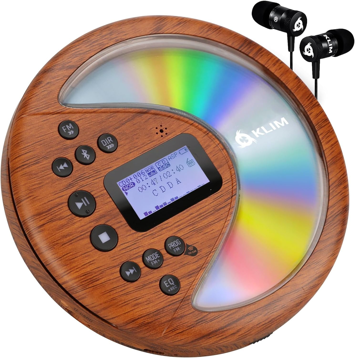 Restored KLIM Discover Portable CD Player with Headphones, Rechargeable ...