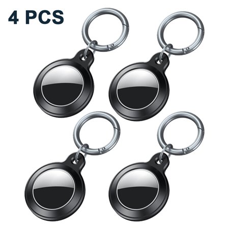 Leather Case for Apple Air Tag Tracker, 4 Pack AirTags Case with Anti ...
