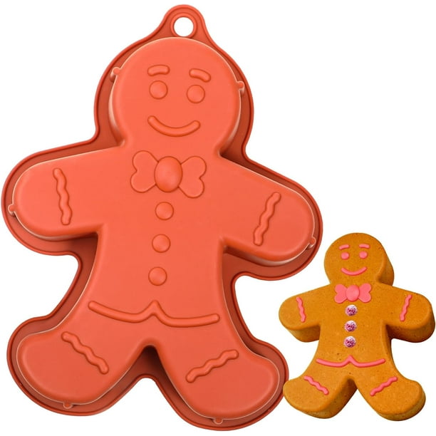 Gingerbread Man Mold 10 Inch Large Gingerbread Silicone Cake Pan for ...