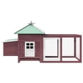 vidaXL Chicken Coop and Run Hen House with Nesting Box Chicken Pen ...