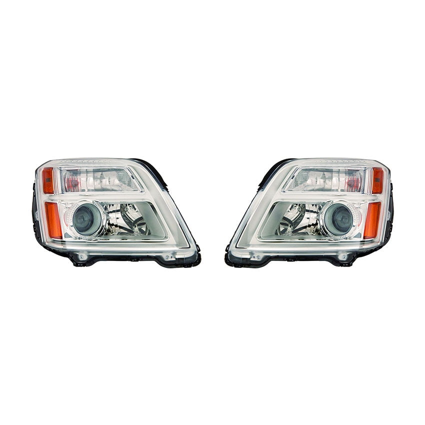 New Pair Headlights Fits GMC Terrain 2010 2011 2012 Halogen 23319179 ...