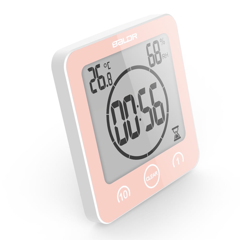 Baldr Digital Timer Shower Clock, Pink - Walmart.com